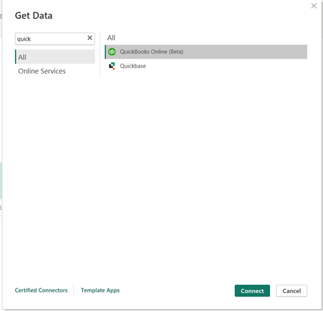 Connect QuickBooks Online to Power BI