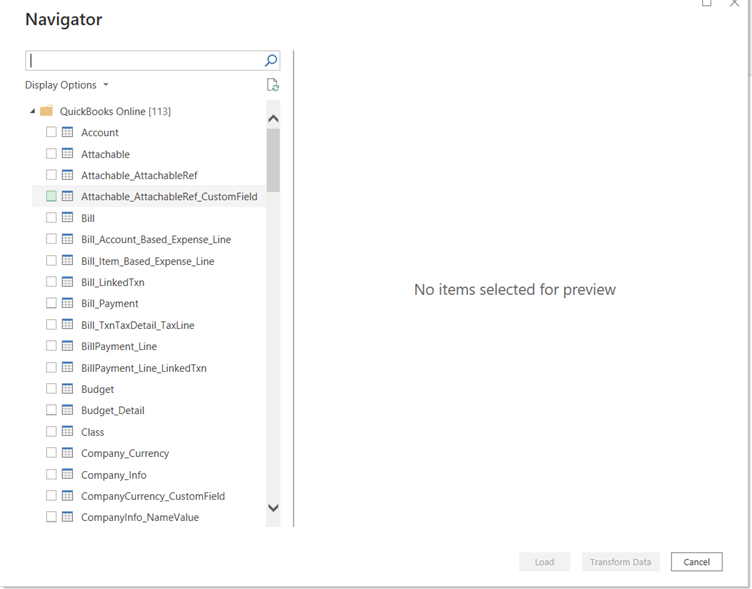 Connect QuickBooks Online to Power BI
