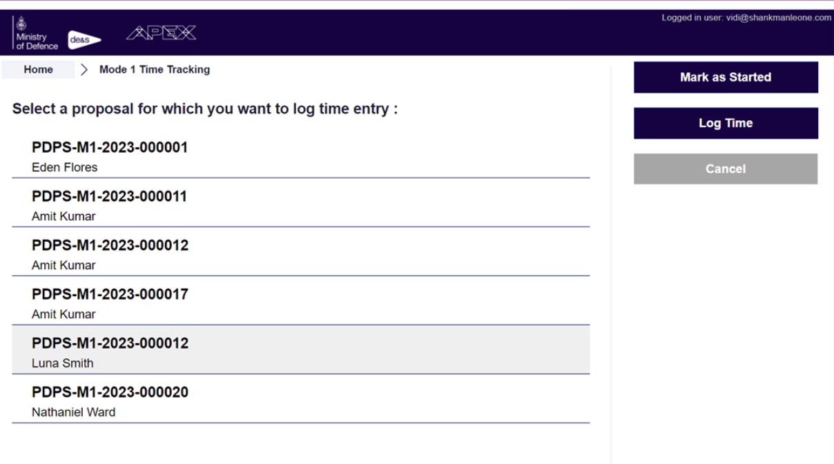 Power Apps Time Tracking | Our Work For UK Ministry of Defence